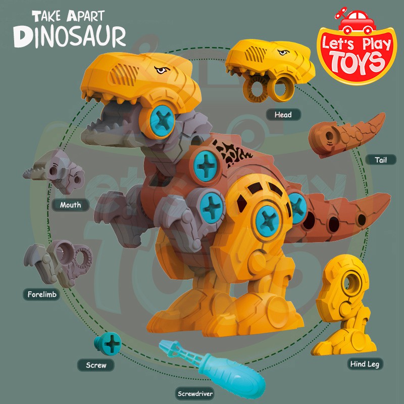 Take Apart Dinosaur Assembly Toy for Kids with Screwdrivers DIY ...