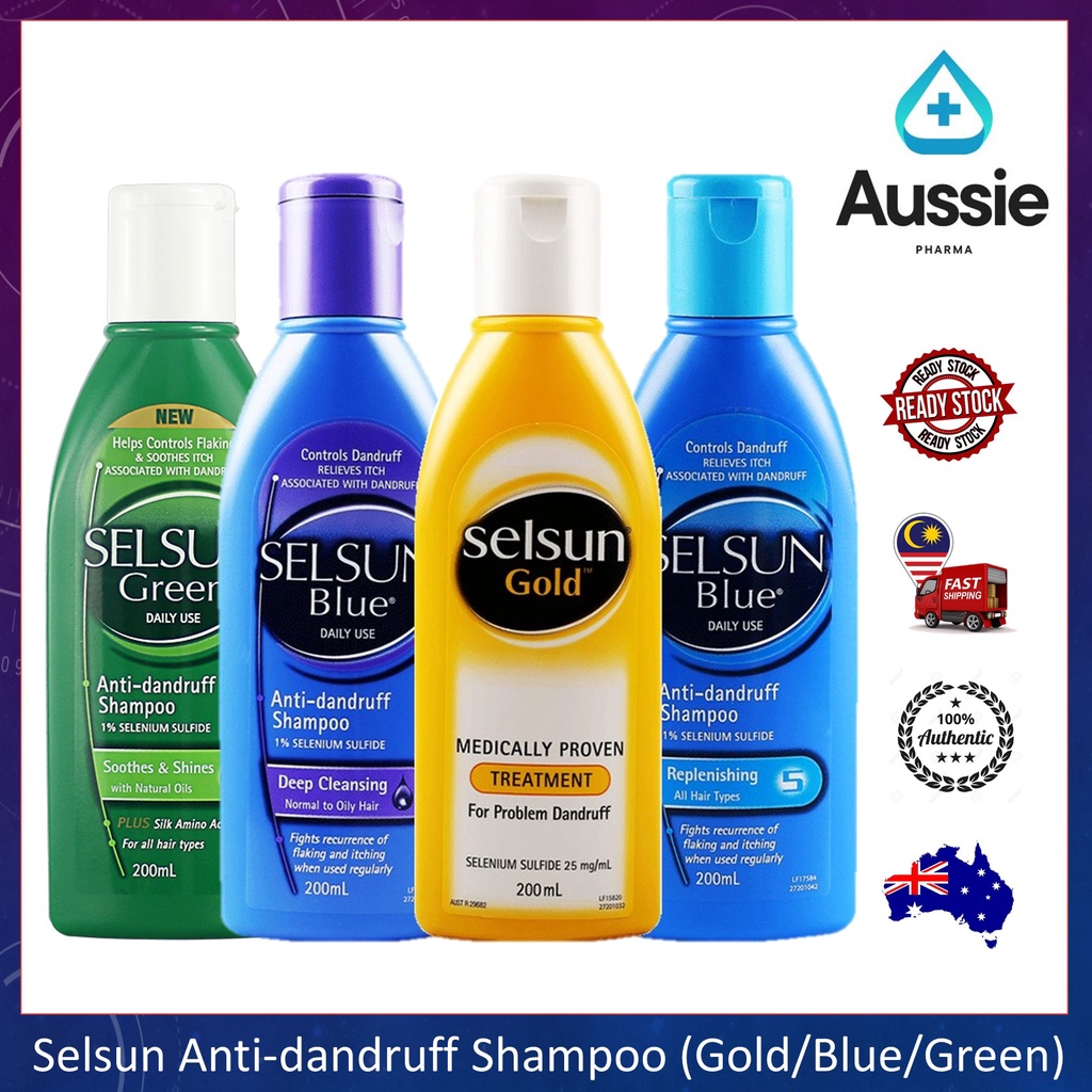 SELSUN BLUE(Deep Cleansing, Replenishing) SELSUN GOLD Anti Dandruff ...