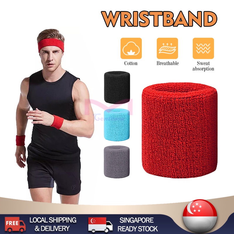 🔥24h Shipped🔥 Sport Wristband Sweatband Cotton Hand Band For Gym Tennis ...