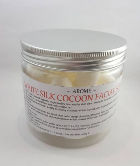 Natural Silk Cocoons Ball/ Natural Whitening Facial Scrub - 30pcs ...