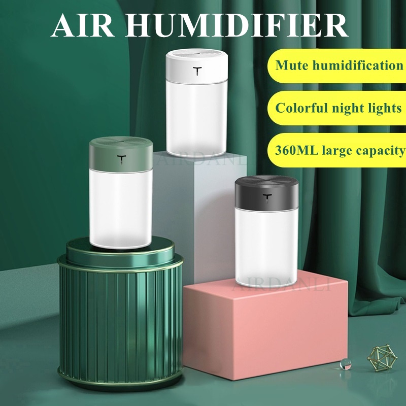 360ml USB Air Humidifier Large Capacity Portable Air Diffuser Purifier ...