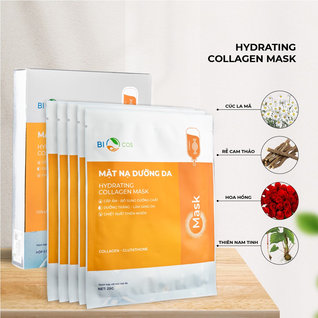 Collagen Skin Care Mask - Biocos Box of 5 packs (25g) | Shopee Singapore
