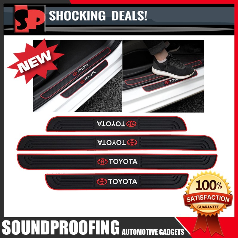 4pcs/Set Toyota car decal sticker Car Door Sill Protector Door Bumper ...