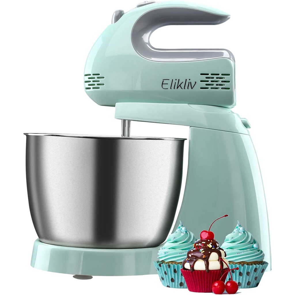 "(USED) Elikliv Stand Mixer, Electric 2 in 1 Hand Mixer 5 Speeds with ...