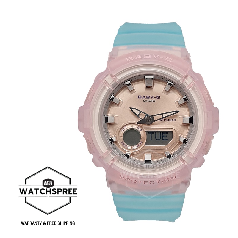 Casio Baby-G BGA-280 Lineup Blue Semi-Transparent Resin Band Watch ...