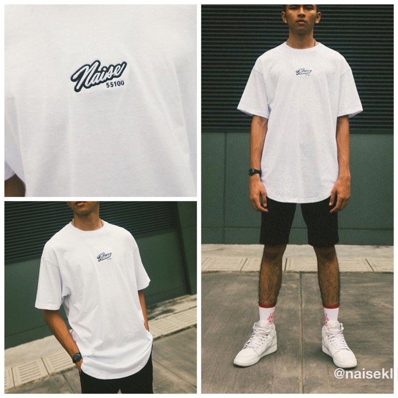 （Ready Srock）Men's short sleeves NAISEKL PARADISE OVERSIZED WHITE TEE ...