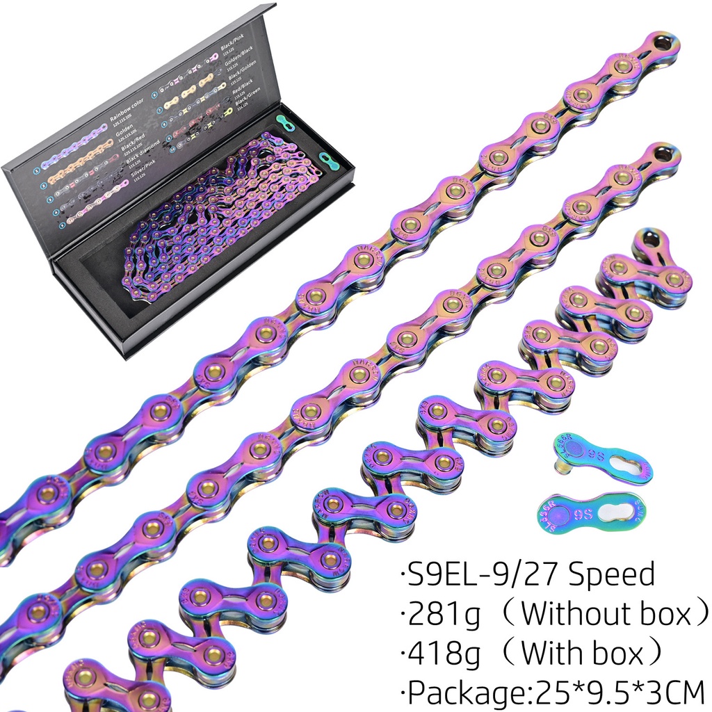 SUMC MTB/ROAD Bike Chain SX9EL 9/27 Speed Oil Slick #0114EH2 | Shopee ...