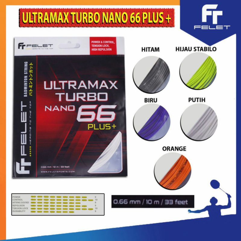 Ultramax TURBO 66 PLUS FELET STRINGS ORIGINAL // ULTRAMAX TURBO 66 PLUS ...