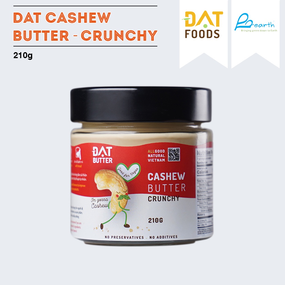 Dat Foods Cashew Butter Crunchy (210g) | Shopee Singapore