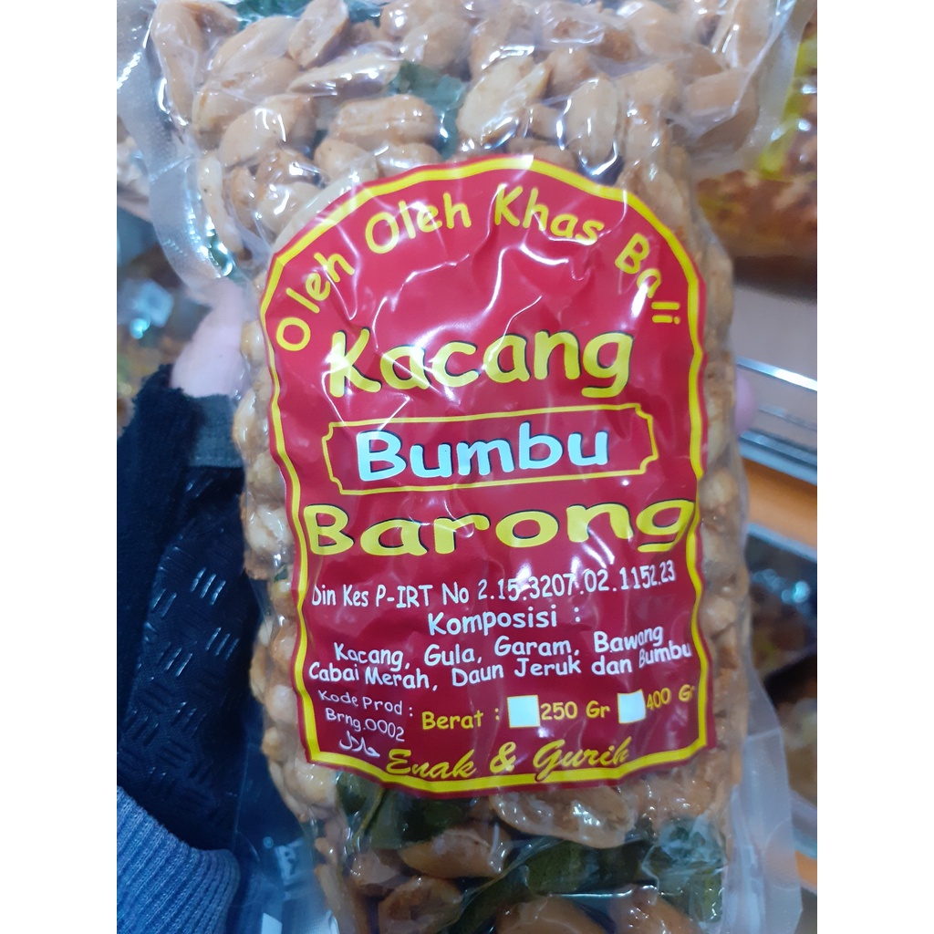 ORIGINAL BARONG CAPRI PEANUTS, ORIGINAL BALI SEASONING, TYPICAL BALI ...