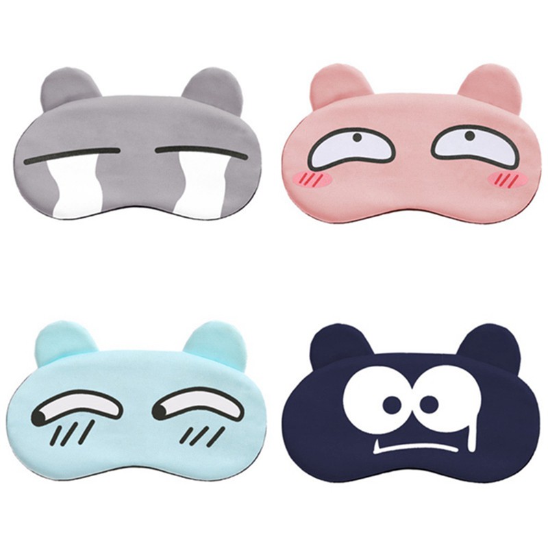 Kids Adults Cartoon Eye Mask Cover Blindfold Travel Sleeping Eyepatch ...