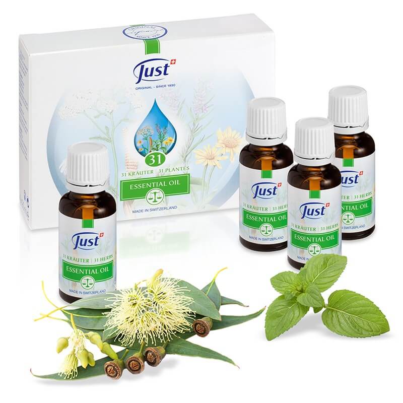 Original [Swiss JUST] 31 Herbal Oil 20 ml * 4ea (Made in Switzerland ...