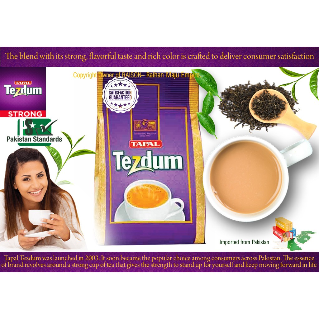 Tapal Tezdum Tea 475gm-The blend with its Strong flavorful taste&rich ...