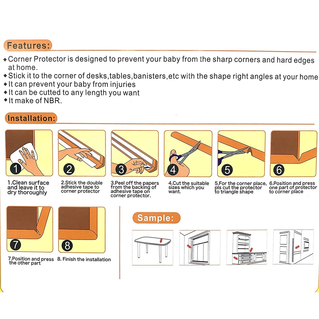 🎀local seller🎀Four different type Safety Children soft elastic Table ...