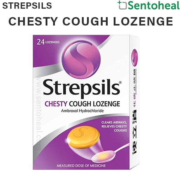 Strepsils Chesty Cough Lozenge 24 lozenges - Clear airway/ dissolve ...