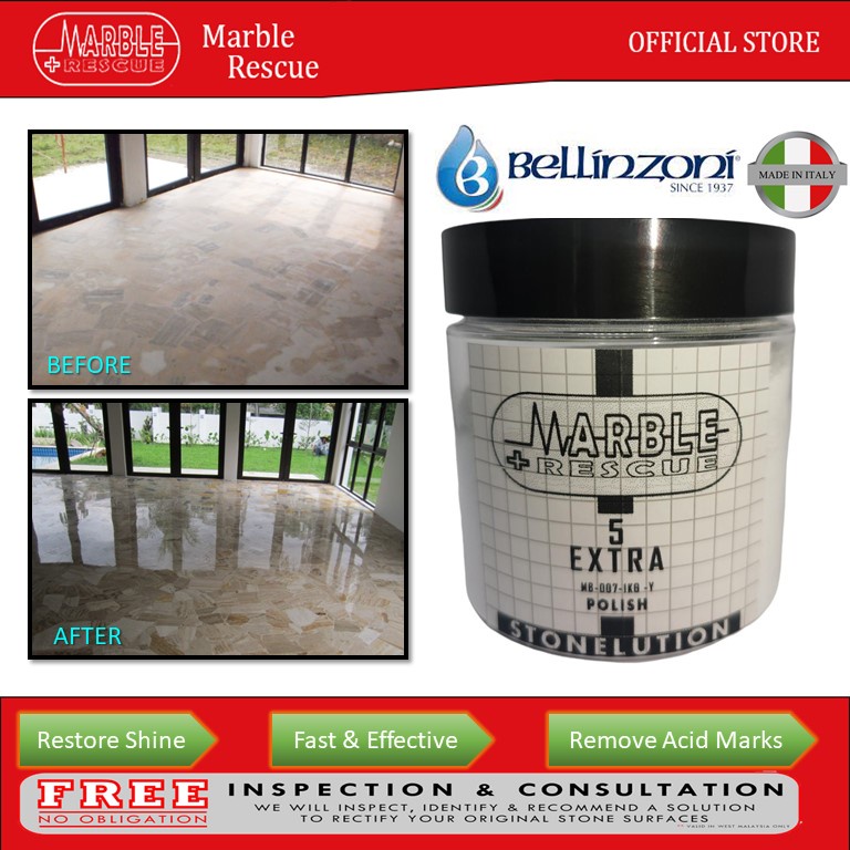 BELLINZONI 5 EXTRA Marble Polishing Powder Enhance Shine on Marble ...