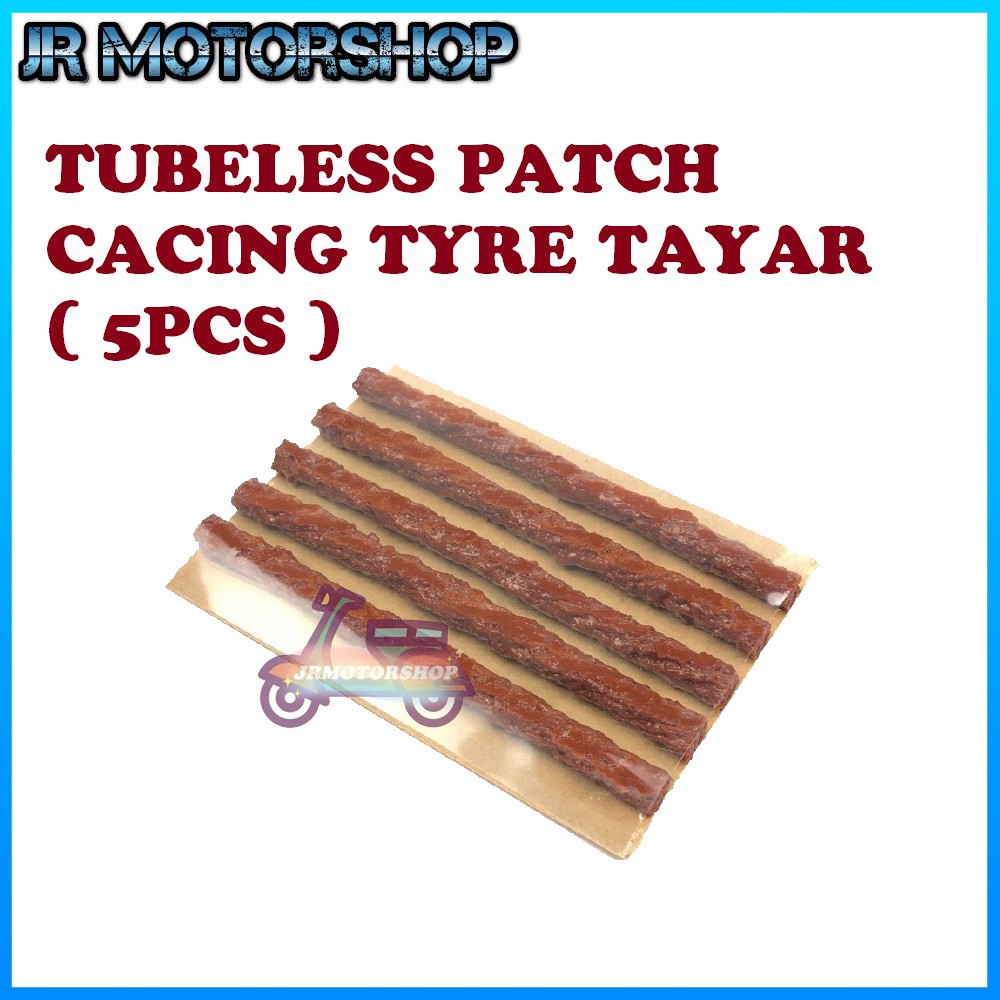 TUBELESS PATCH CACING TYRE TAYAR ( 5PCS ) | Shopee Singapore