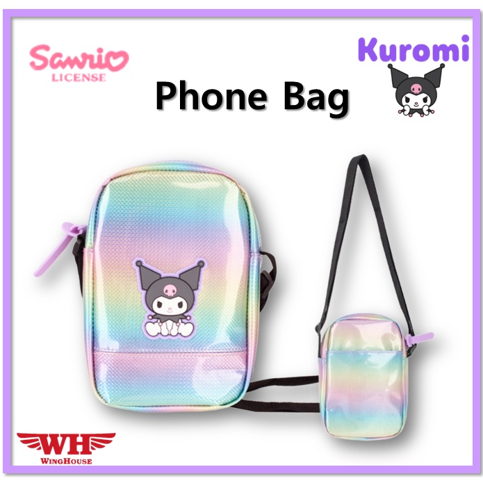 [WINGHOUSE] Sanrio Kuromi HoloGram Phone Bag Cross Bag Kids Bag ...