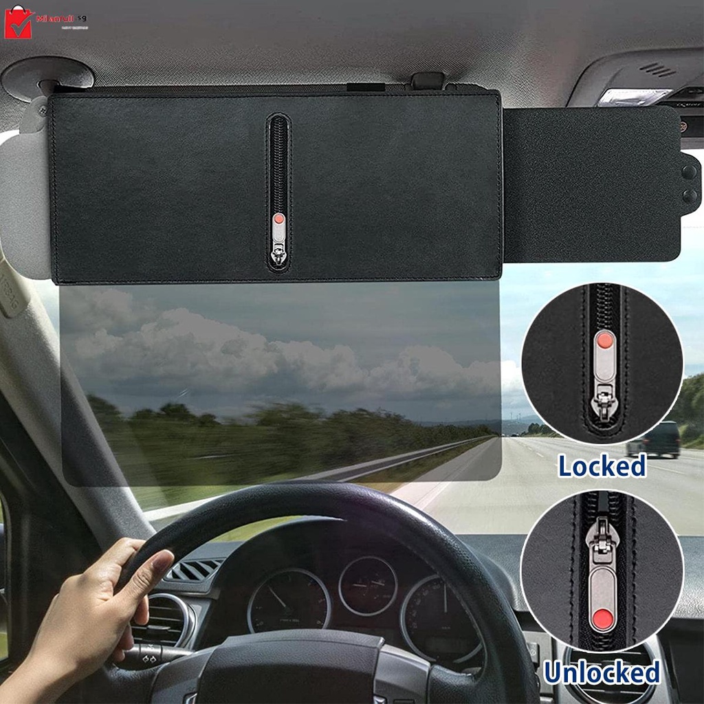 Polarized Sun Visor Anti-Glare Front and Side Sunshade Extender ...