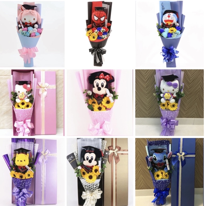 [SG Ready Stock] Graduation Bouquet Soap Flowers (Melody Spider-Man ...