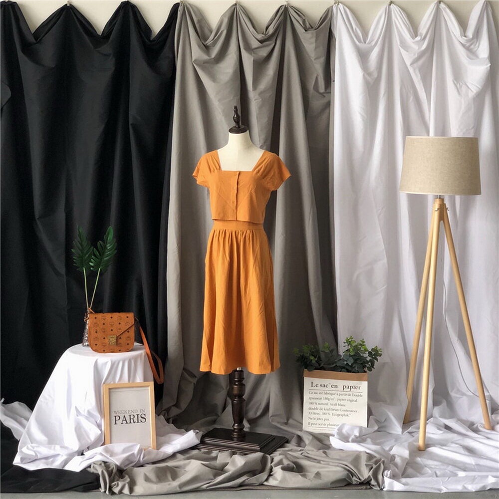 Selens 2.4x3M Photography Backdrops Cloth Ins Solid Color Pure White ...
