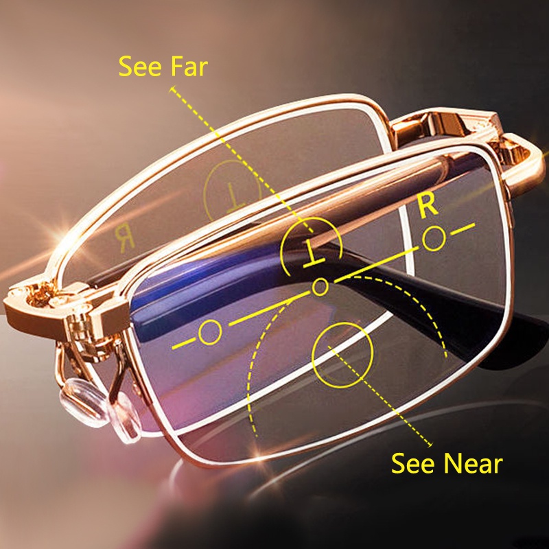 1 Pair of Fashionable and Portable Foldable Elderly Glasses with ...