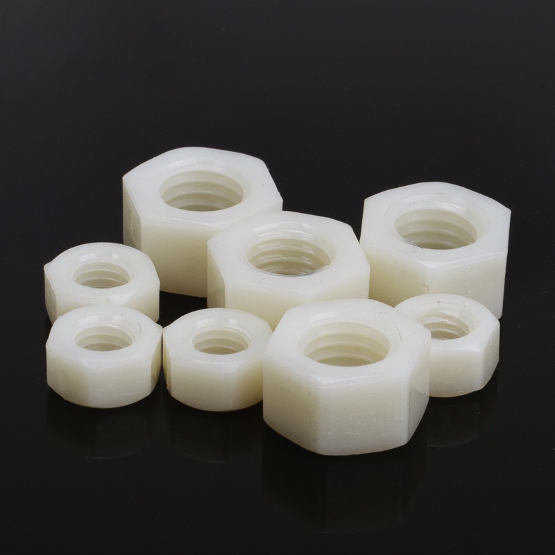 White Plastic Nylon Hex Full Nut Screw Hexagon Nut M2 M2.5 M3 M4 M5 M6 M8 M10 M12 M14 | Shopee ...