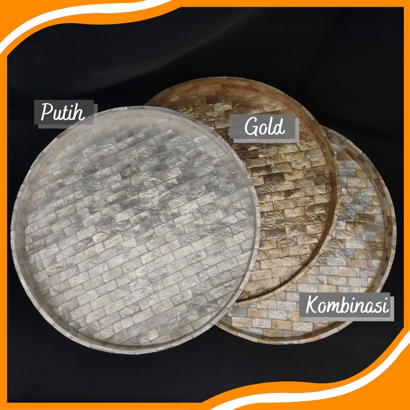 Round Capiz Shell Tray Shell Tray Multipurpose Serving Container ...