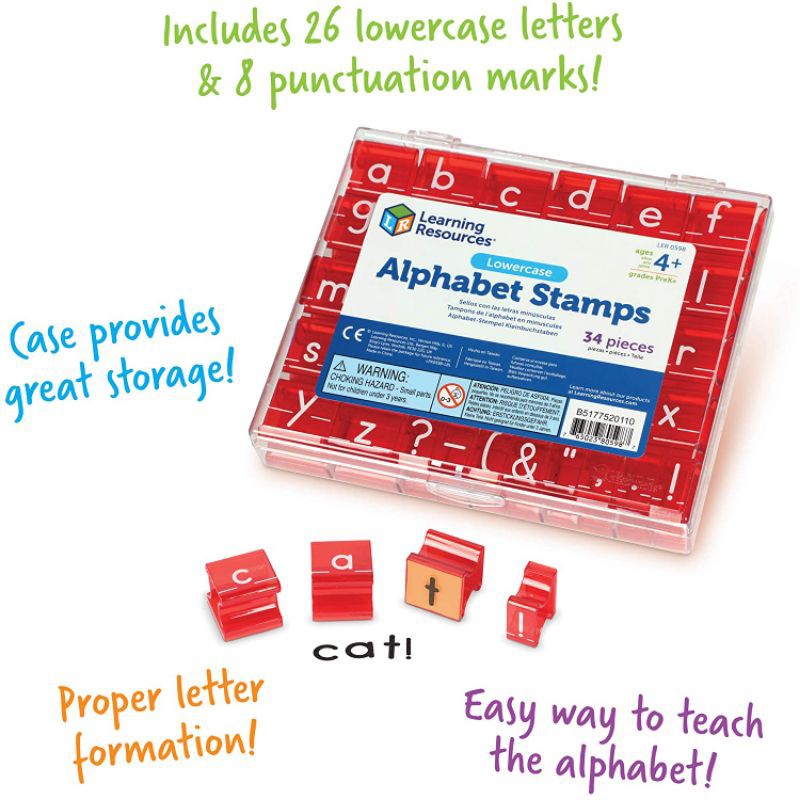 Learning Resources Lowercase Alphabet Stamps, Classroom Supplies ...