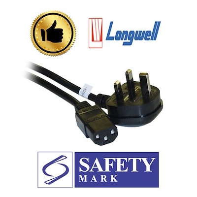 Original PC C13 power cord cable 1.8m/3m (with safety mark) | Shopee ...