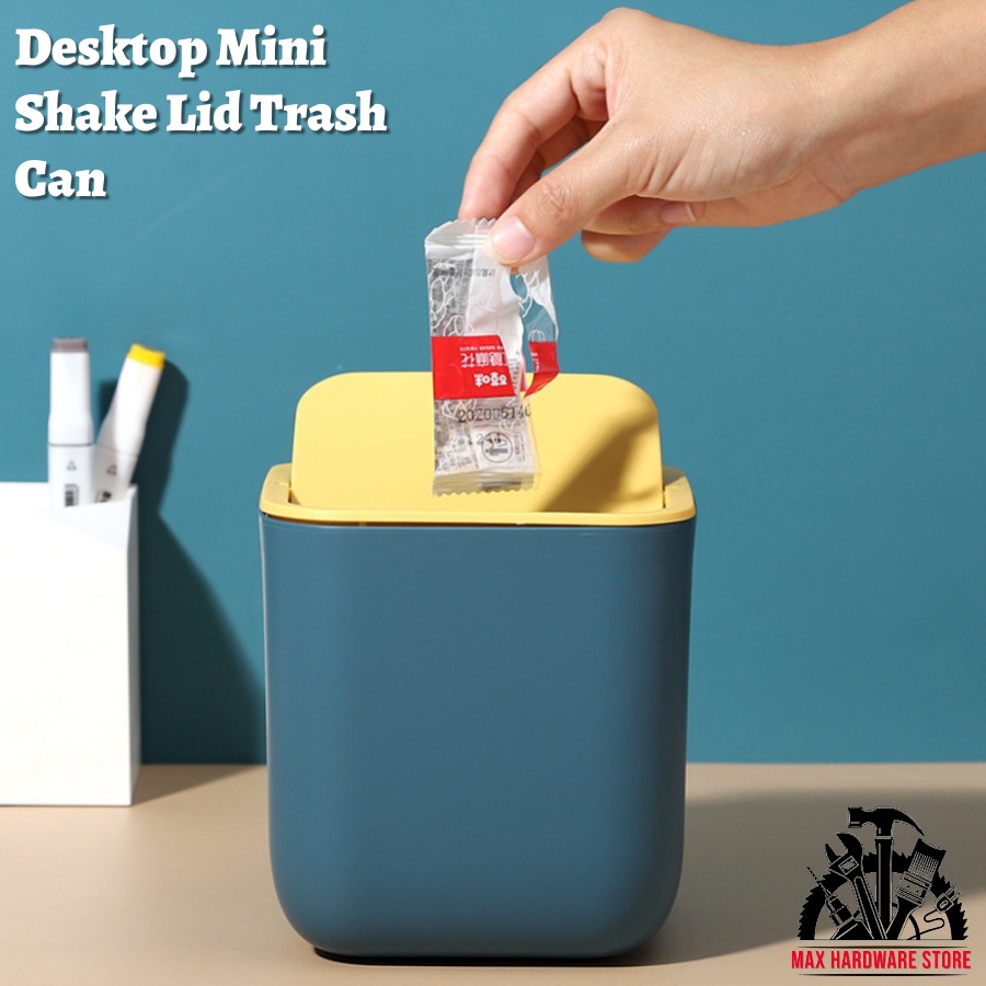 Mini Desktop Trash Bin Office Table Small Waste Bin Basket Mini Rubbish ...