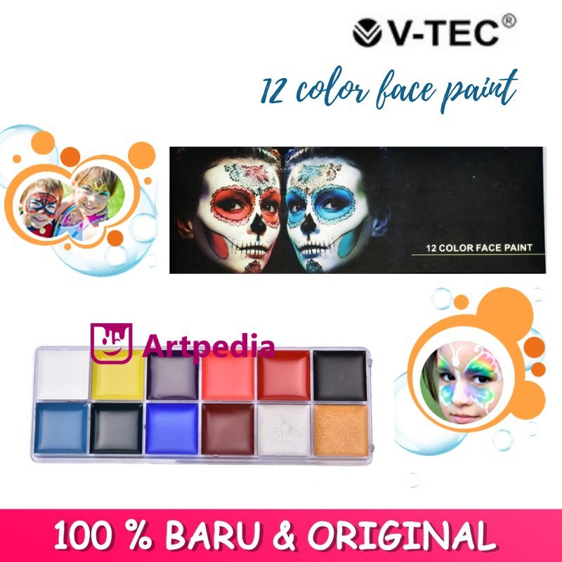 12 Color Face Paint - Face & Body Paint Set 12 Colors - Face Art ...