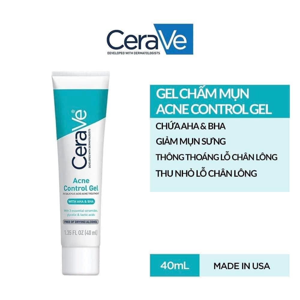 Cerave Acne Control Gel 2 Salicylic Acid Acne Treatment 40ml