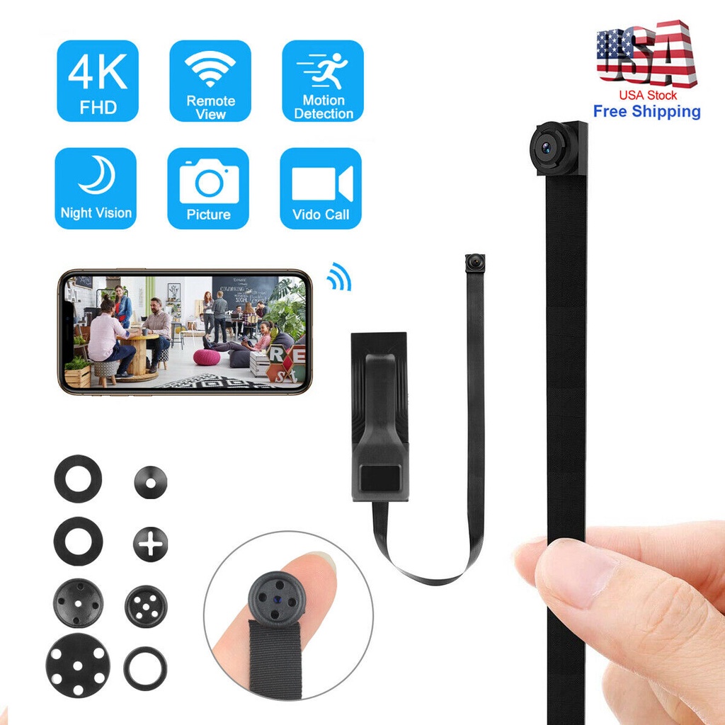 2025 4K HD Wireless WIFI IP DIY Hidden Screw Pinhole HD Mini spy Camera ...