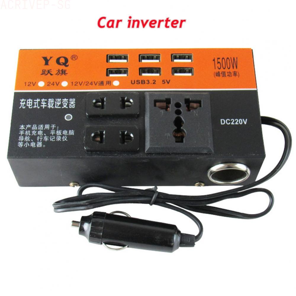 Car Vehicle Power Inverter 1500W Peak DC 12V 24V to AC 220V Converter ...