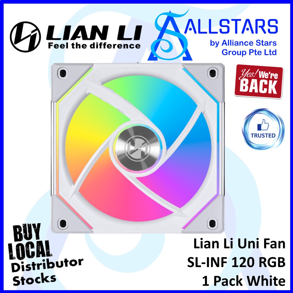 Lian Li Uni Fan SL-INF 120 RGB WHITE (UF-SLIN120-1W) (Warranty 2years ...