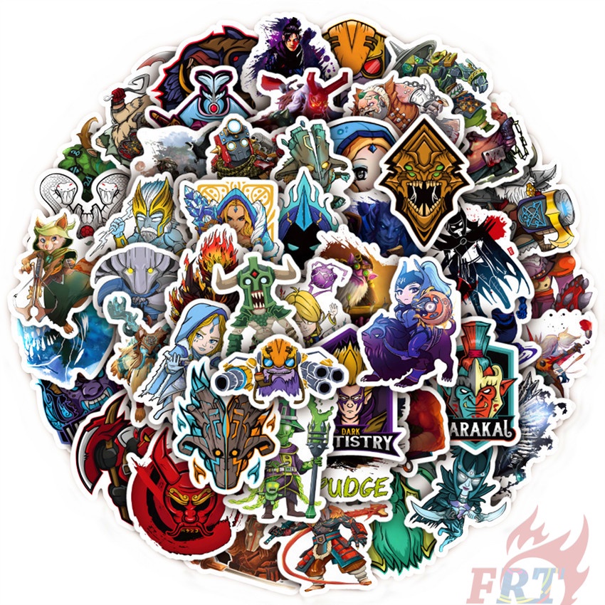 50Pcs/set DOTA 2 Series 02 Q Stickers DIY Fashion Mixed Waterproof ...