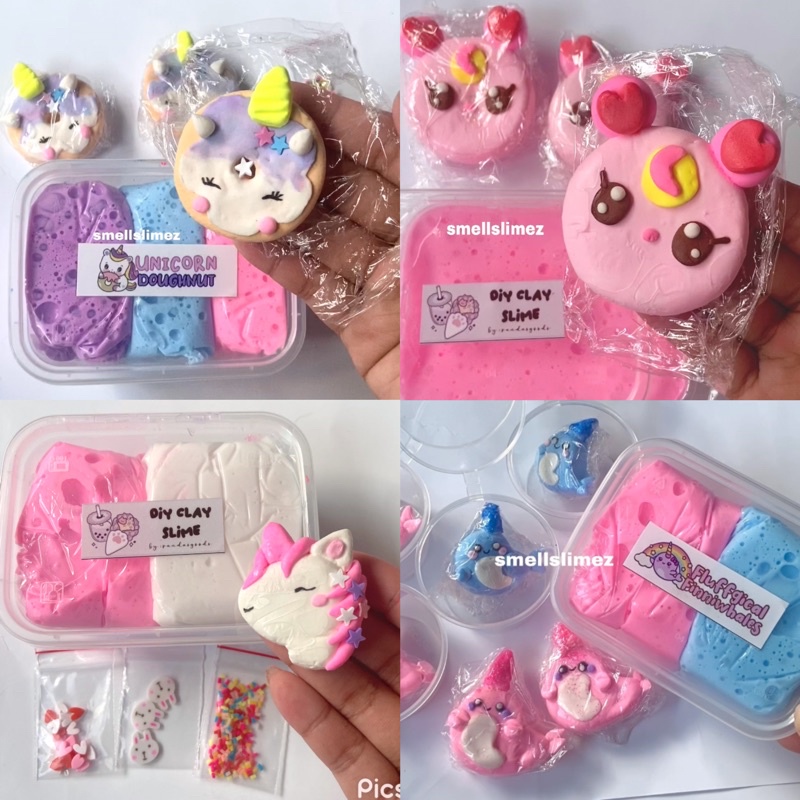 Diy CLAY SLIME GET CLAY DOLL DECORATIONS WITH 15 VARIANTS | Shopee ...