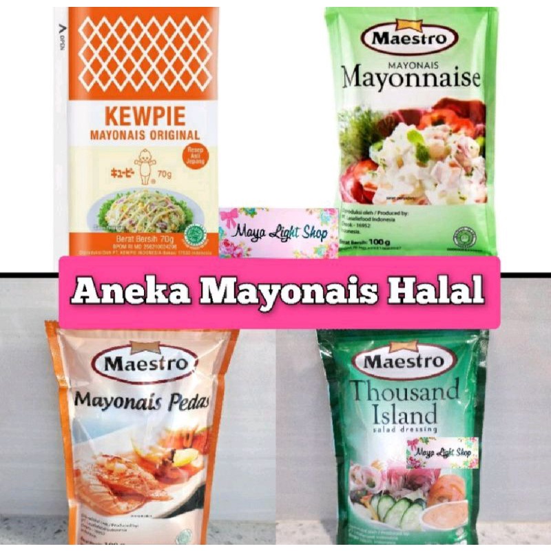 Mayonnaise maestro 100gr mayonnaise salad sauce plain topping mentai ...