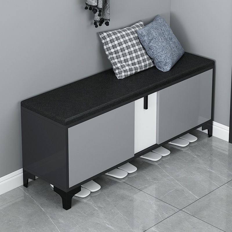 Shoe changing stool multi-functional large-capacity shoe cabinet simple ...