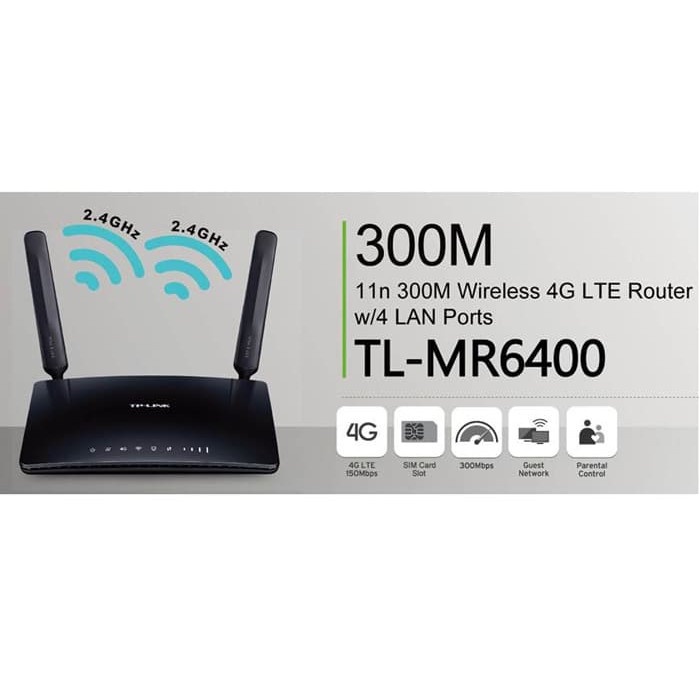 Tp-link SIM Card GSM 3G/4G Router - TPLINK TL-MR6400 | Shopee Singapore