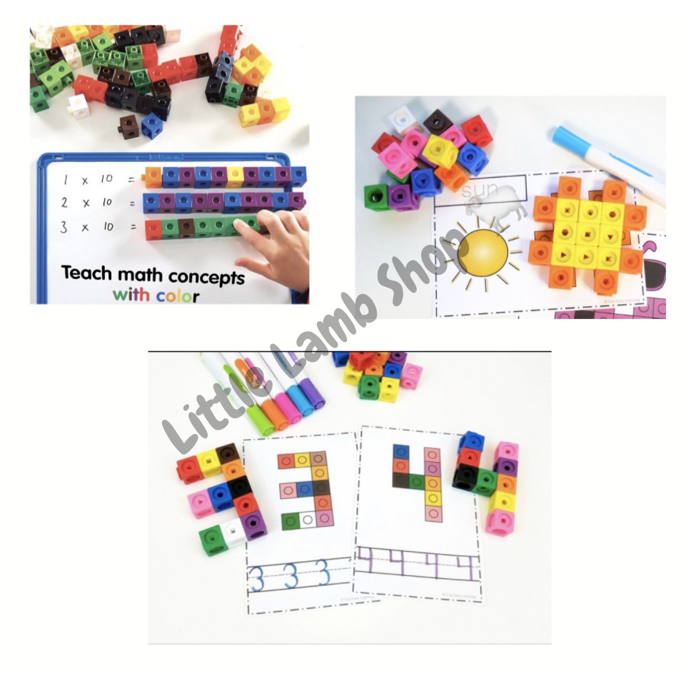 Counting Math Cube Educational Learning Tool Mathlink Cube Graphic Connection Blocks Shopee