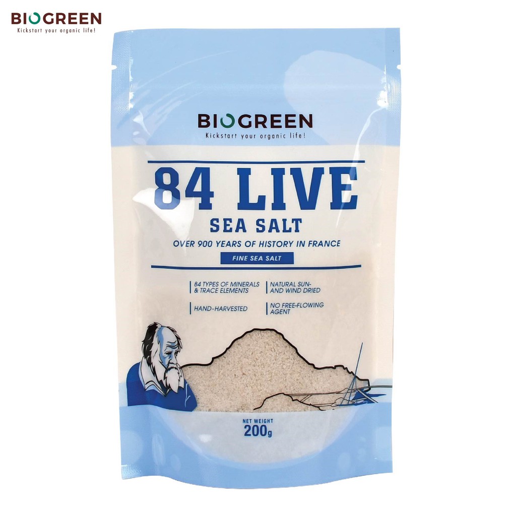 Biogreen 84 Live Sea Salt - Fine (pouch) 200g | Shopee Singapore
