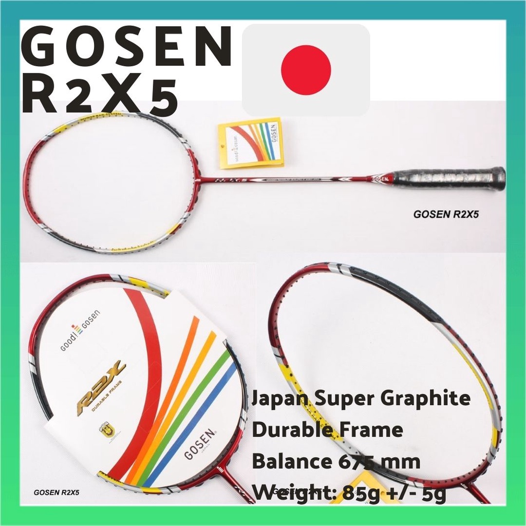 [SG FAST DELIVERY] GOSEN R2X5 JAPAN BADMINTON RACKET SUPER GRAPHITE ...