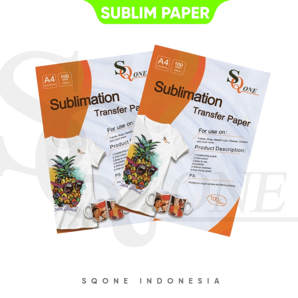 A4 size Sublimation Paper A4 Sublimation Paper contains 100 SQONE ...