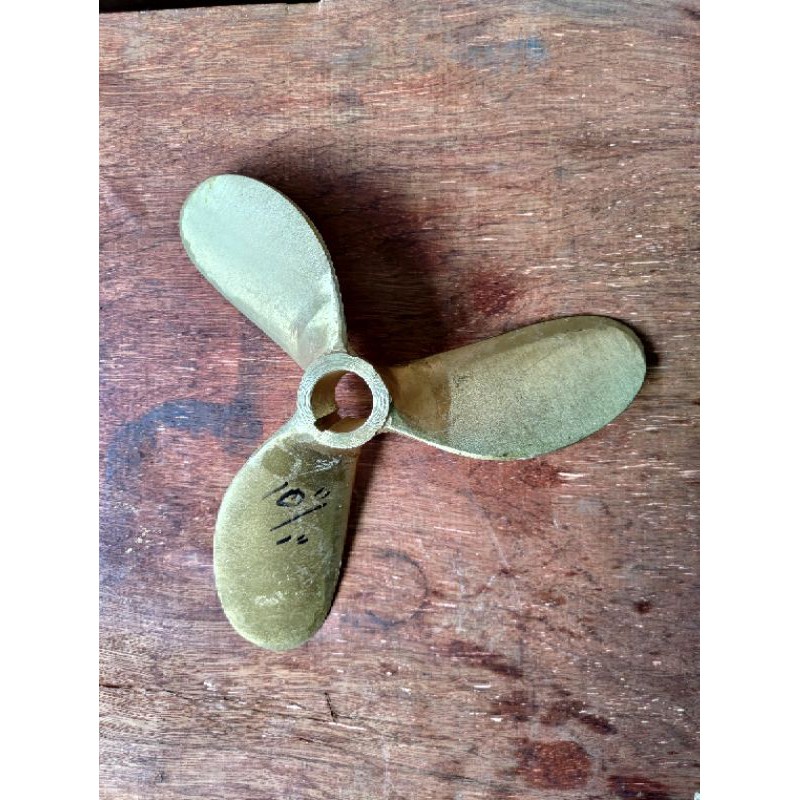 Wheel Propeller / Brass Leaf Boat Propeller Fan 10 inches long (1 inch ...