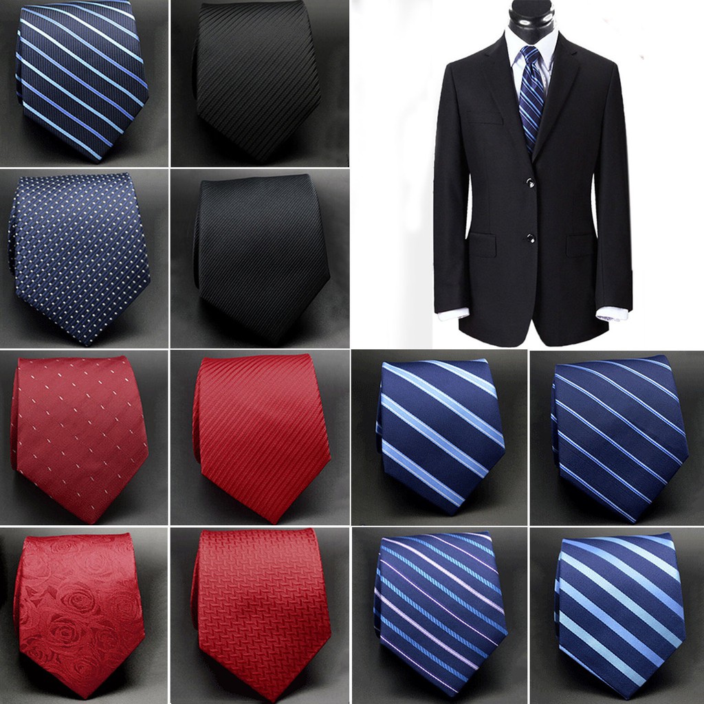 Men's Woven Silk business Fashion Necktie Wedding Tie | Shopee Singapore
