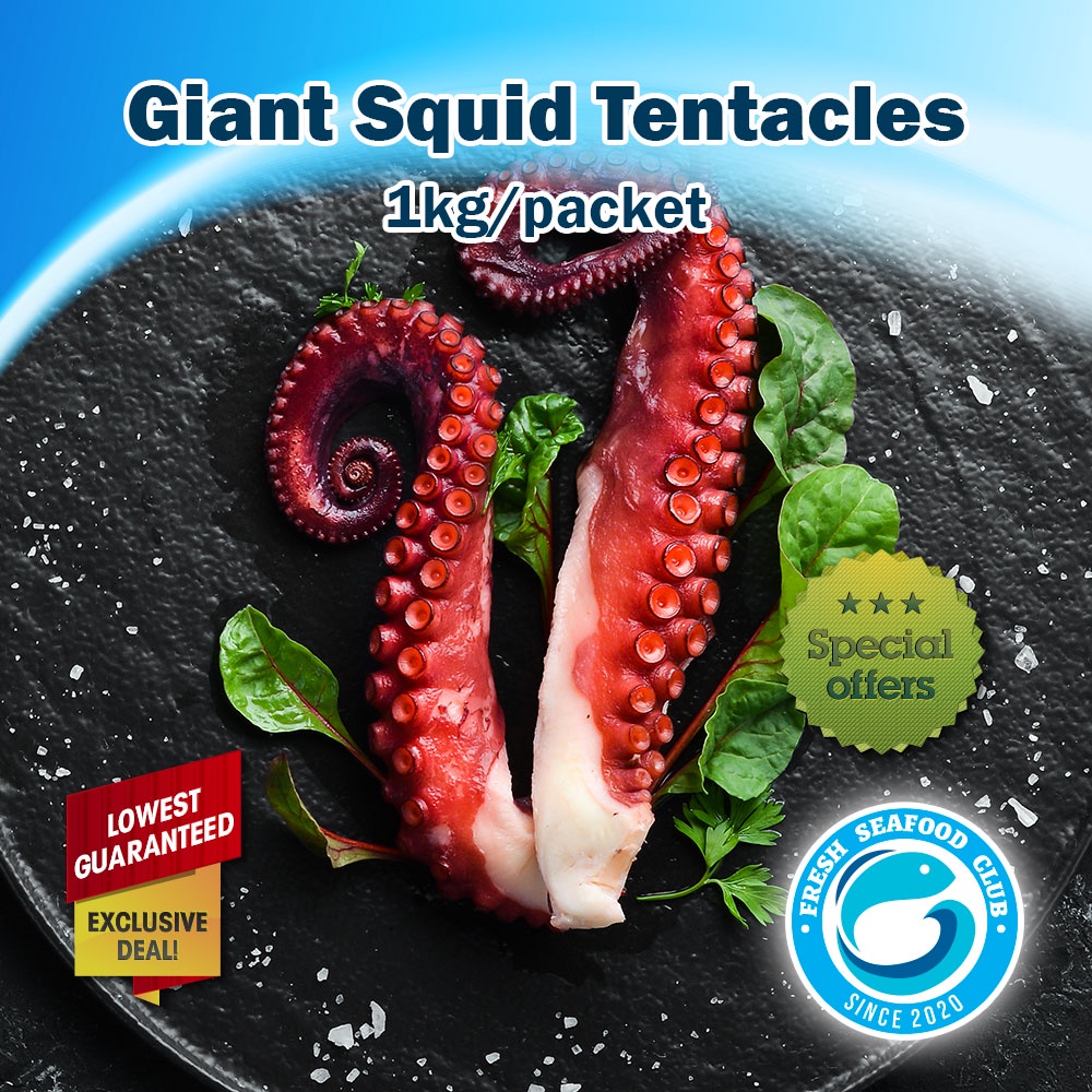 Giant Squid Tentacles, Gross Weight: 2 x 1kg/packet | Shopee Singapore
