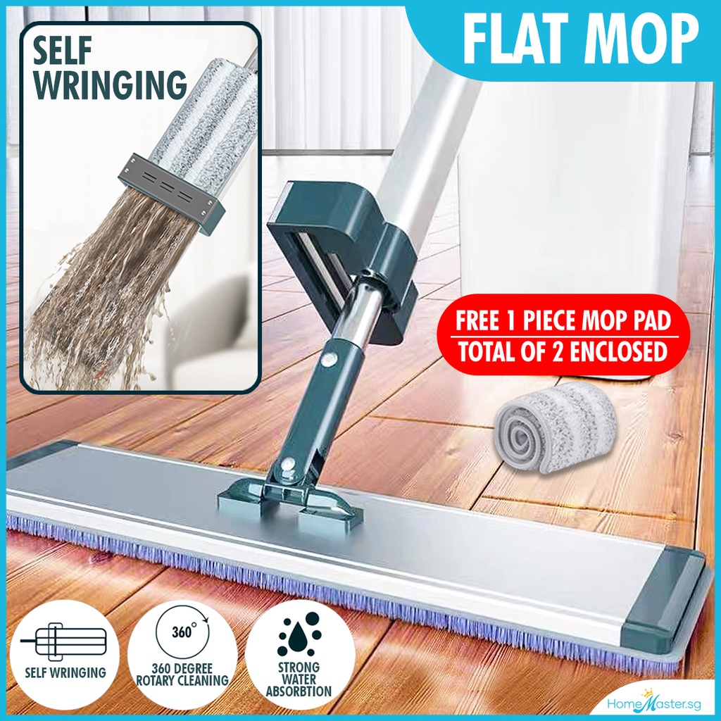 [SG Ready Stock] Self Wringing Flat Mop*360 Spin Mop | Shopee Singapore
