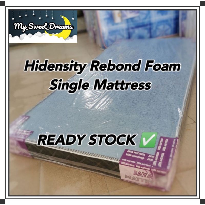 HIGH DENSITY REBOND FOAM SINGLE MATTRESS*TILAM BUJANG | Shopee Singapore